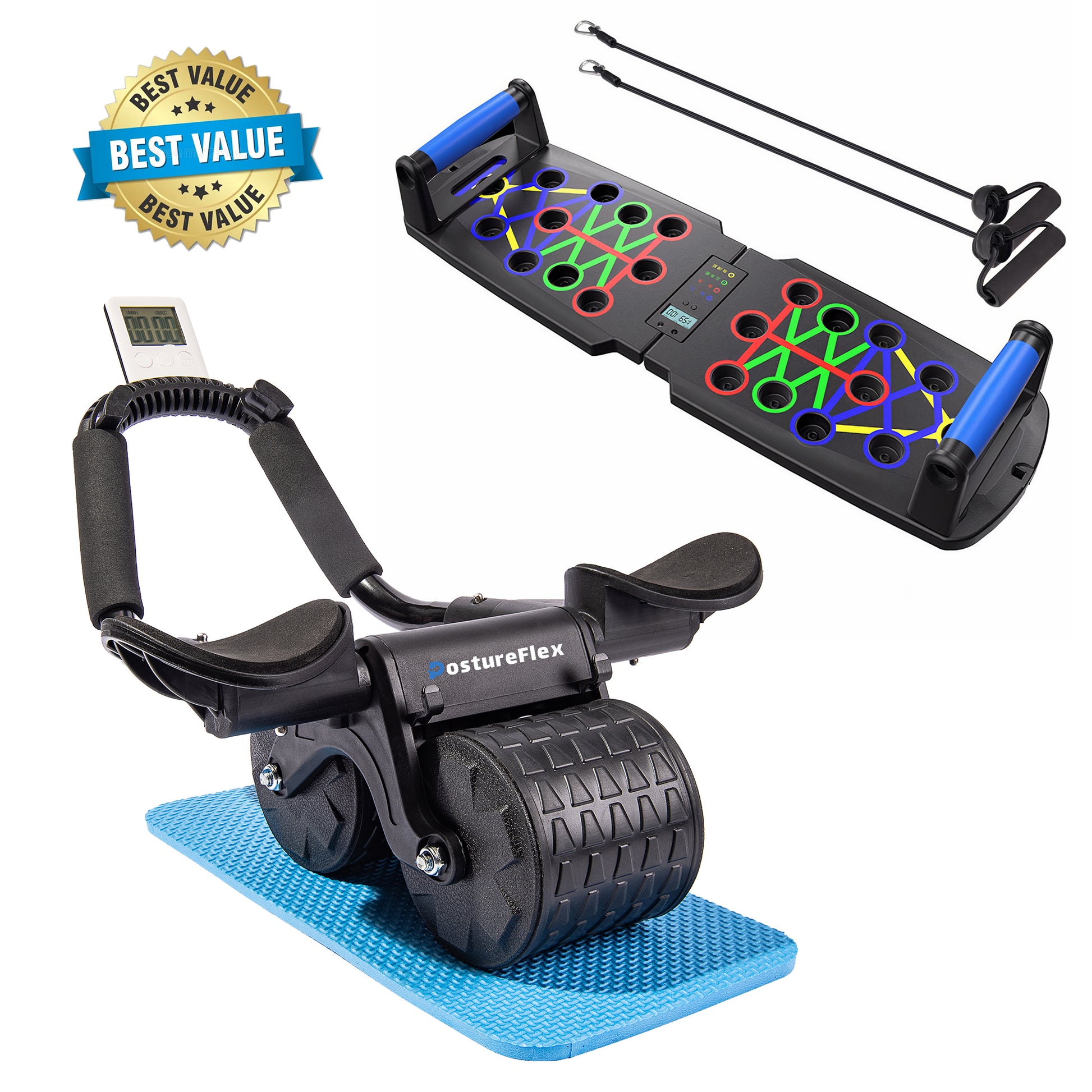 Ab Roller + Push Up Board Bundle – PostureFlex